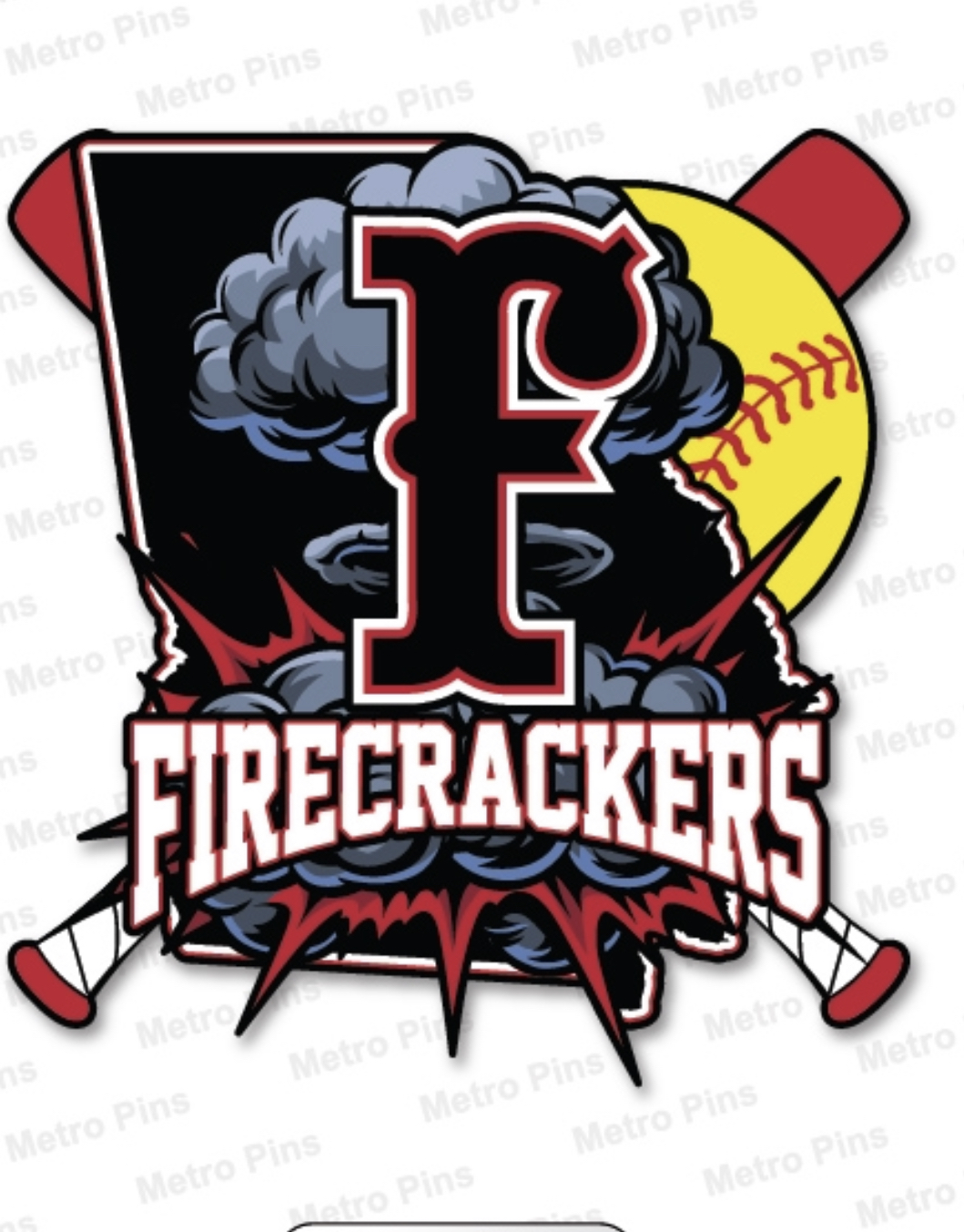 Firecrackers Softball Logo